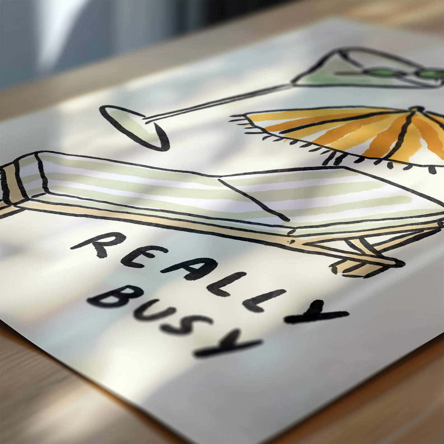 Sorry I'm Really Busy - Sun and Martini – Lauren Emmett Art